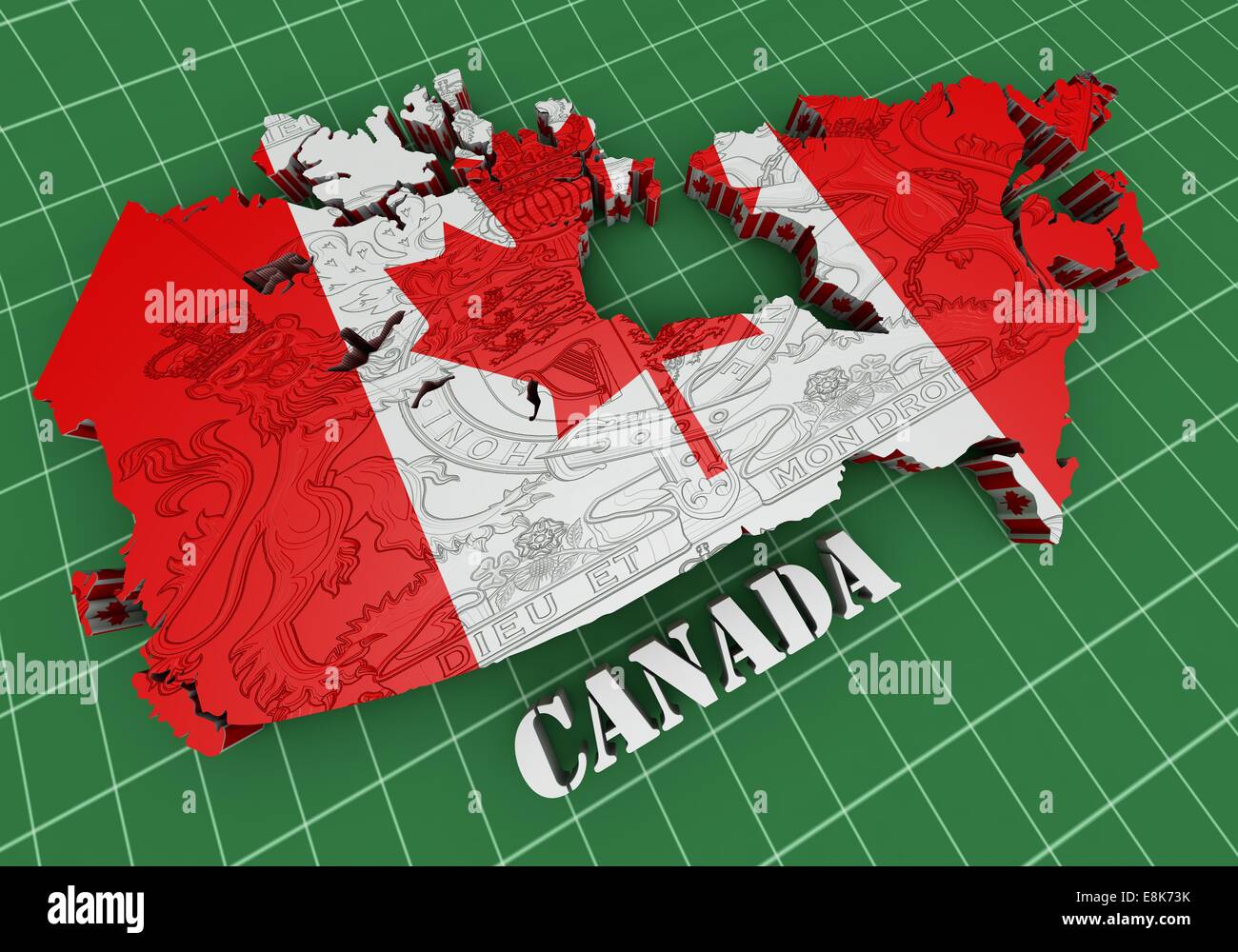 Map canada flag colors 3d hi-res stock photography and images - Alamy