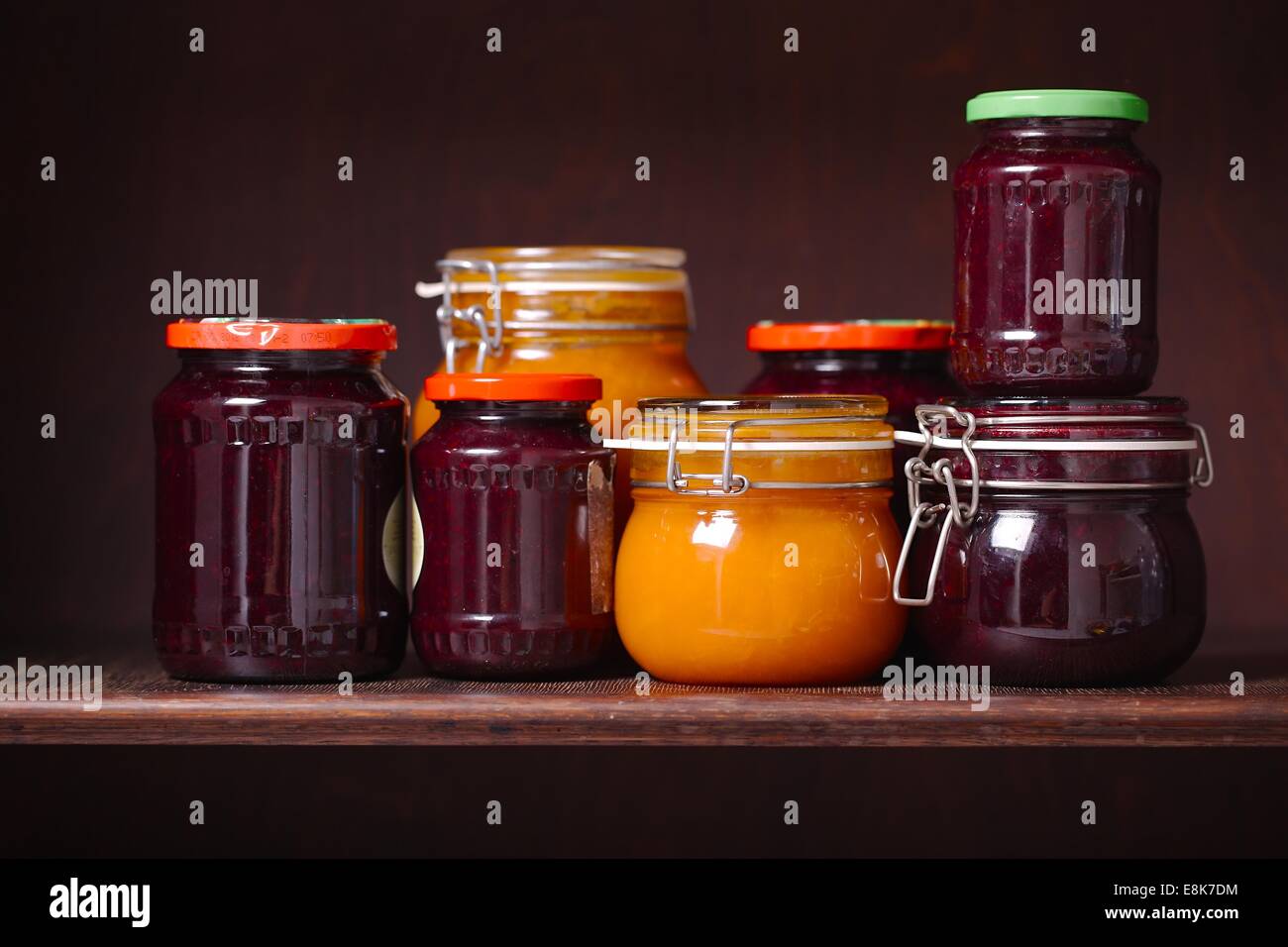 Jars of Jam Stock Photo - Alamy