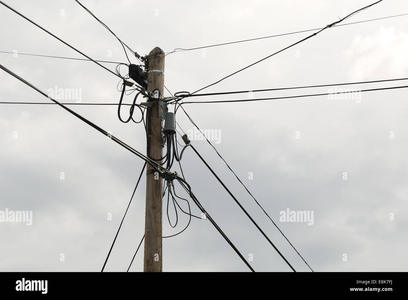 Wooden pylon lines hi-res stock photography and images - Alamy