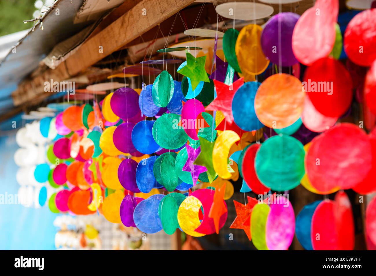 Colourful wind chime Stock Photo - Alamy