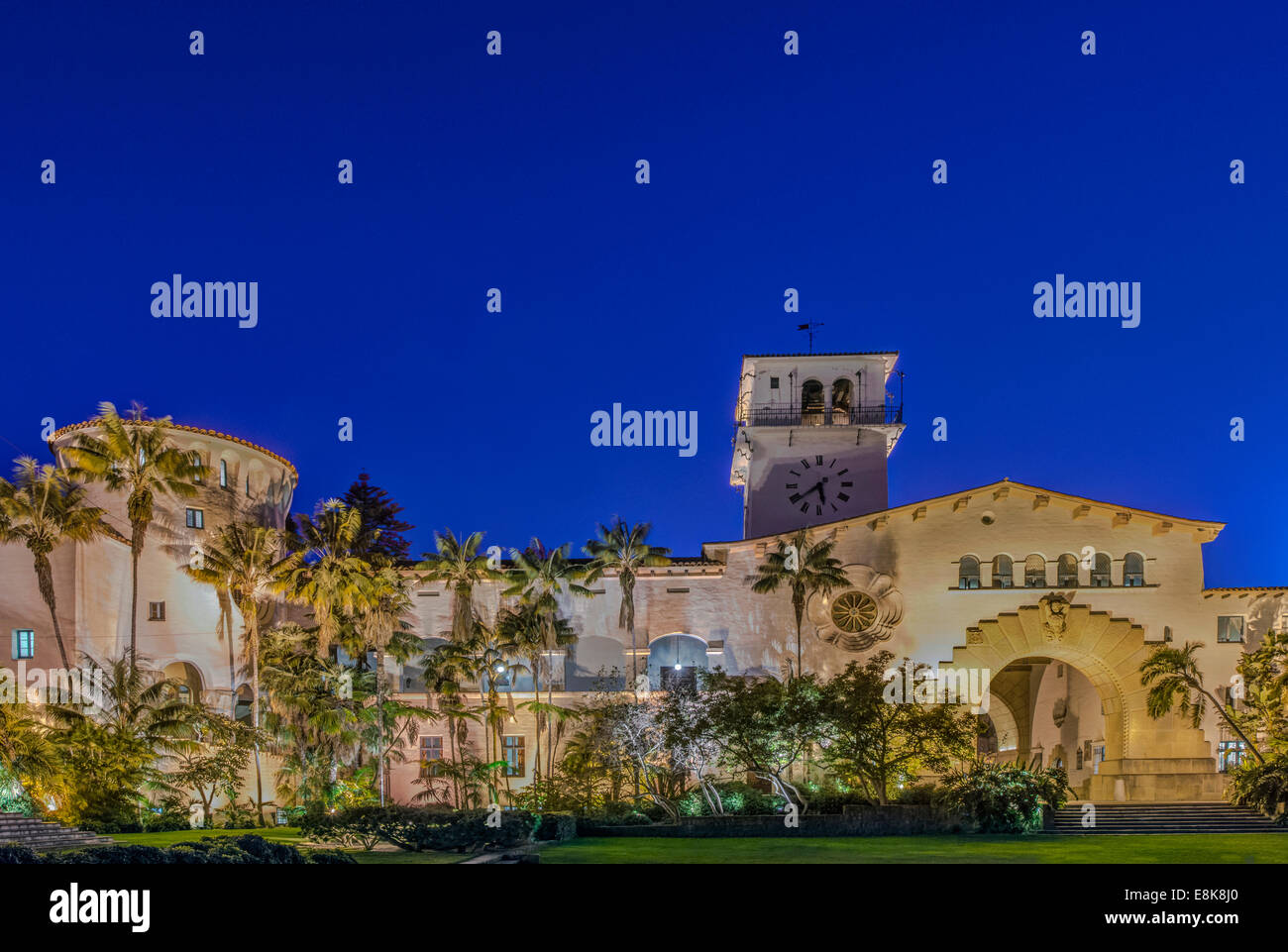 USA, California, Santa Barbara, Santa Barbara County Courthouse (Large ...