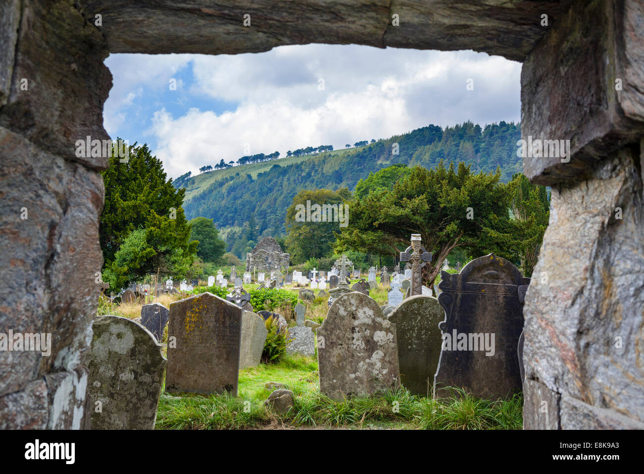 Cemetery from the Cathedral entrance in the old monastic settlement of ...