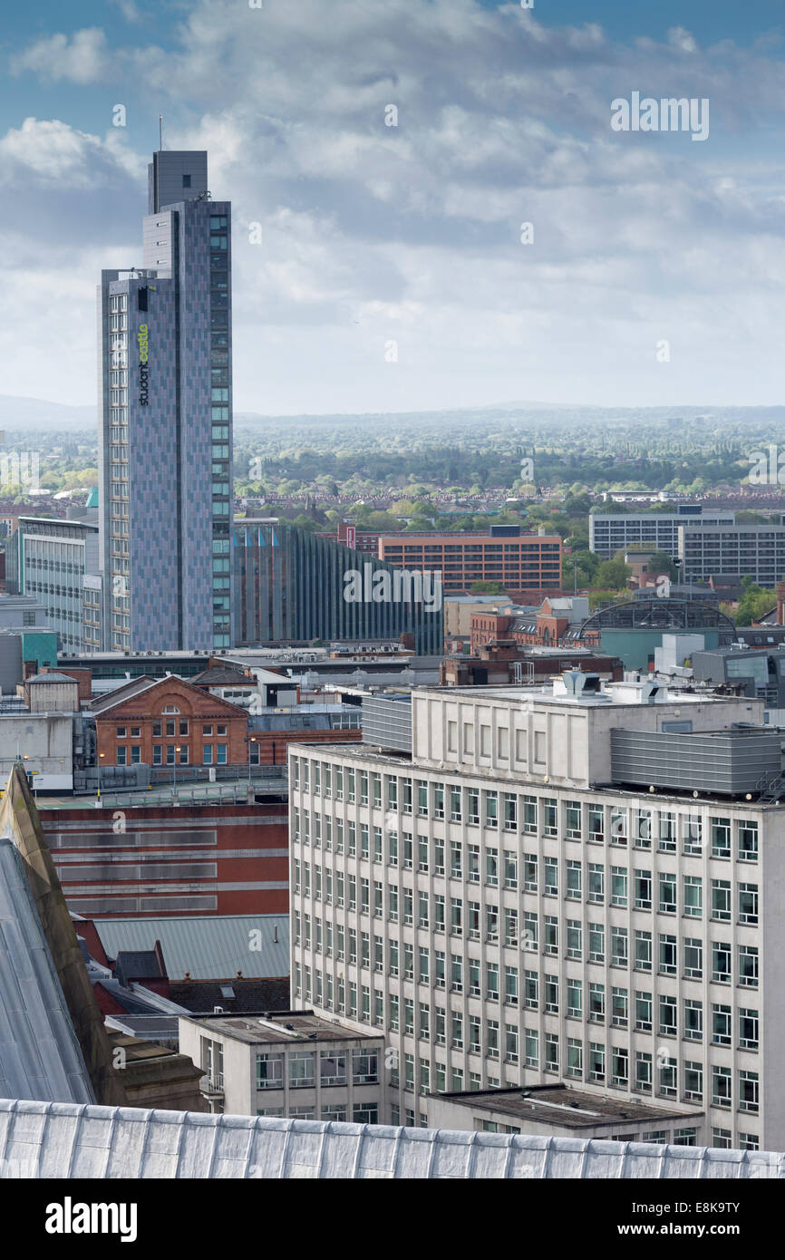 Views of Manchester's skyline form Manchester Town Hall clock tower ...
