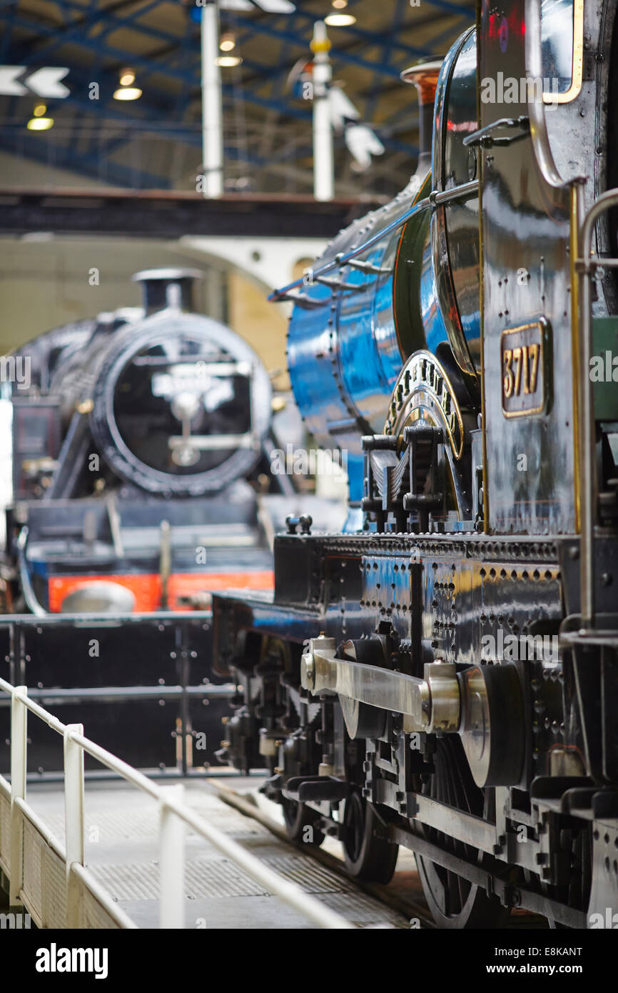 Steam engines on display in the great hall National Railway Museum in ...