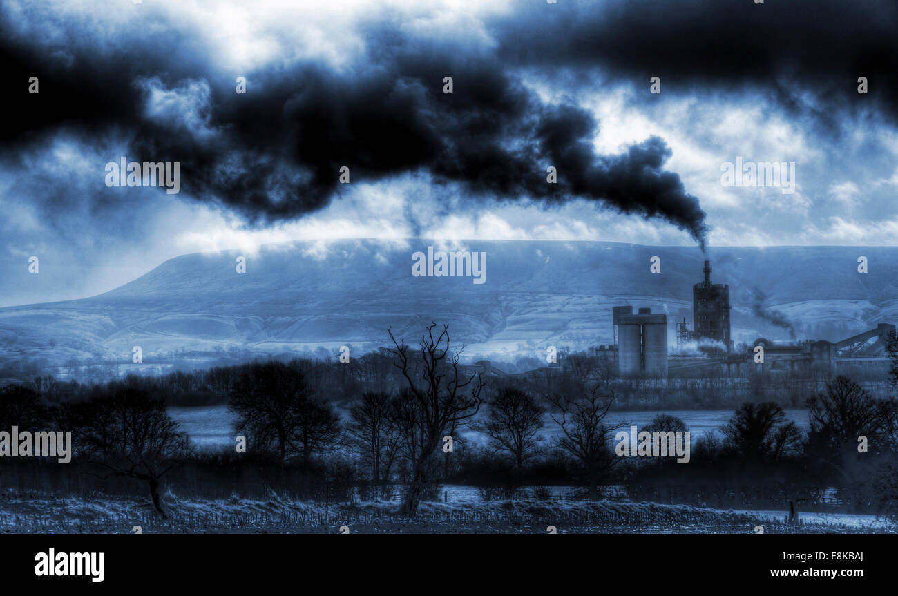 Castle cement works, Clitheroe, Ribble Valley, UK Stock Photo - Alamy