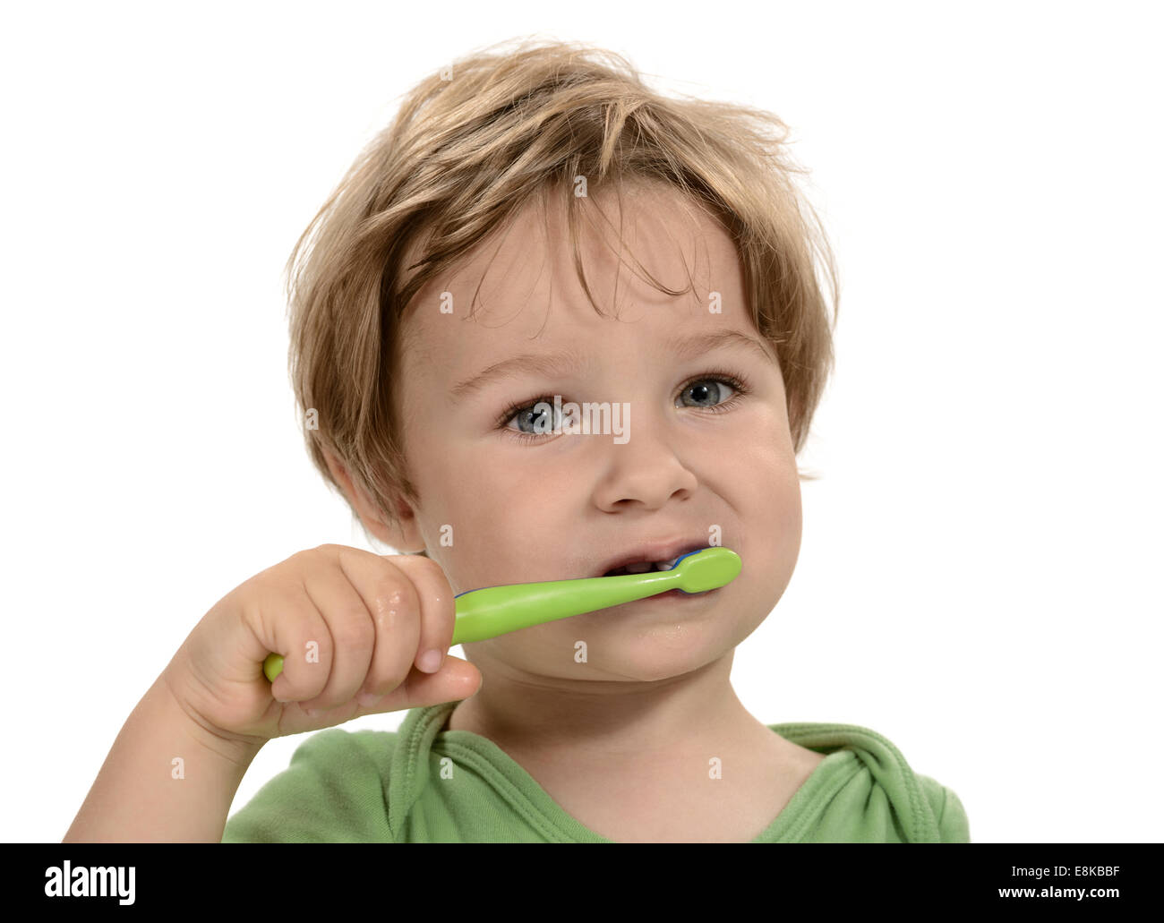 child brushing his teeth with toothbrush Stock Photo - Alamy