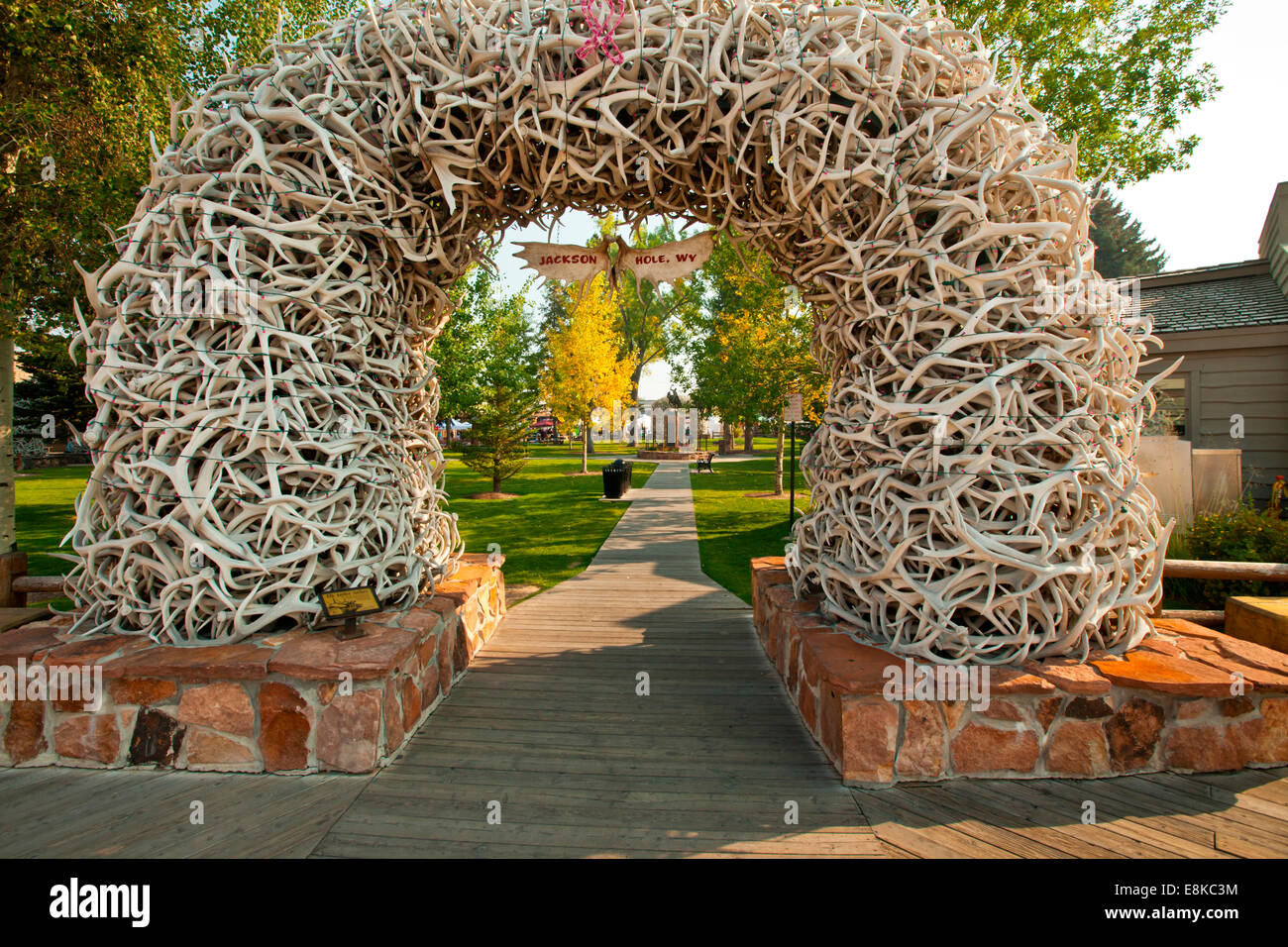 Elk antler arch jackson hole hi-res stock photography and images - Alamy