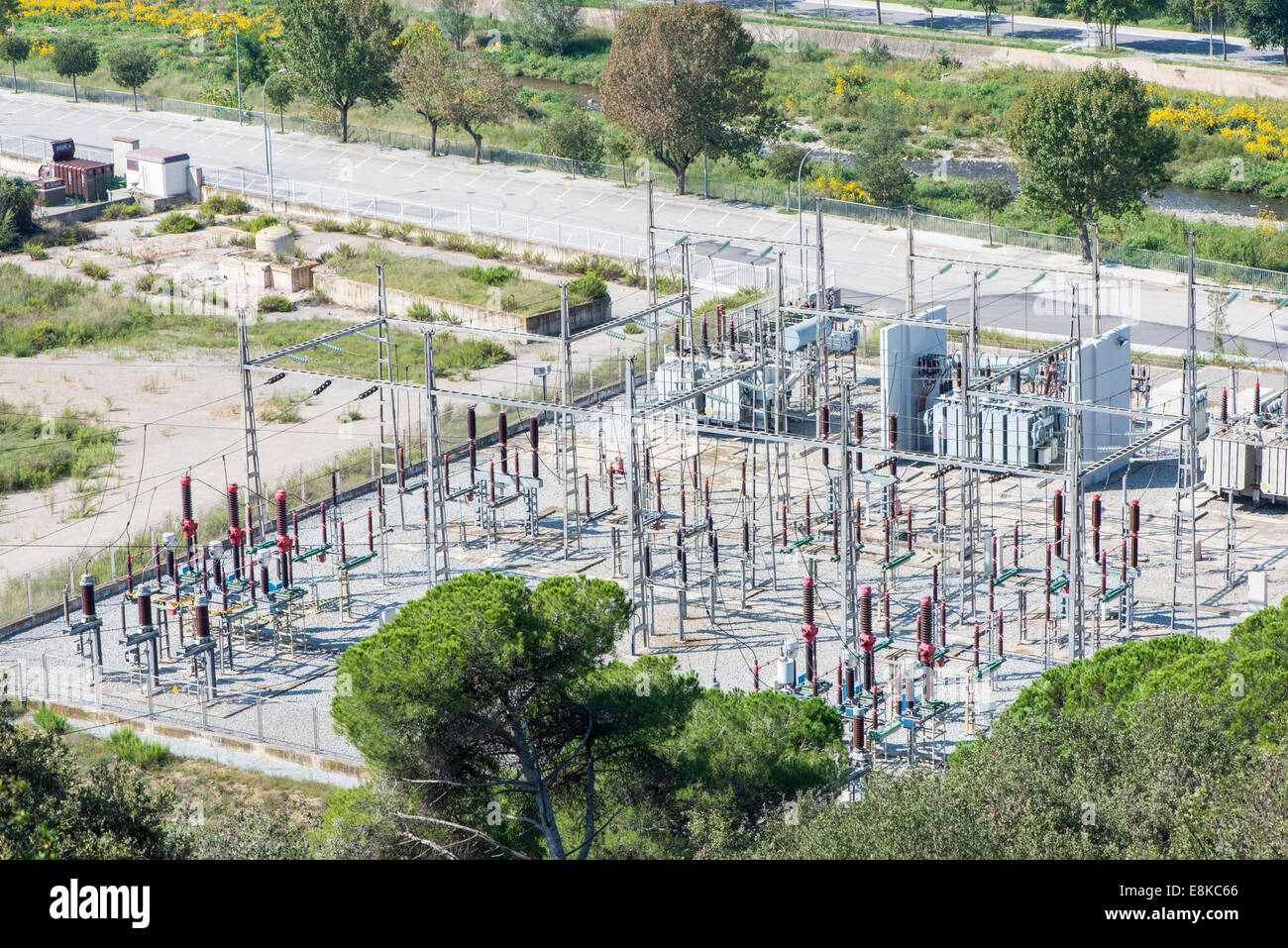 electric power plant where electricity is produced Stock Photo - Alamy