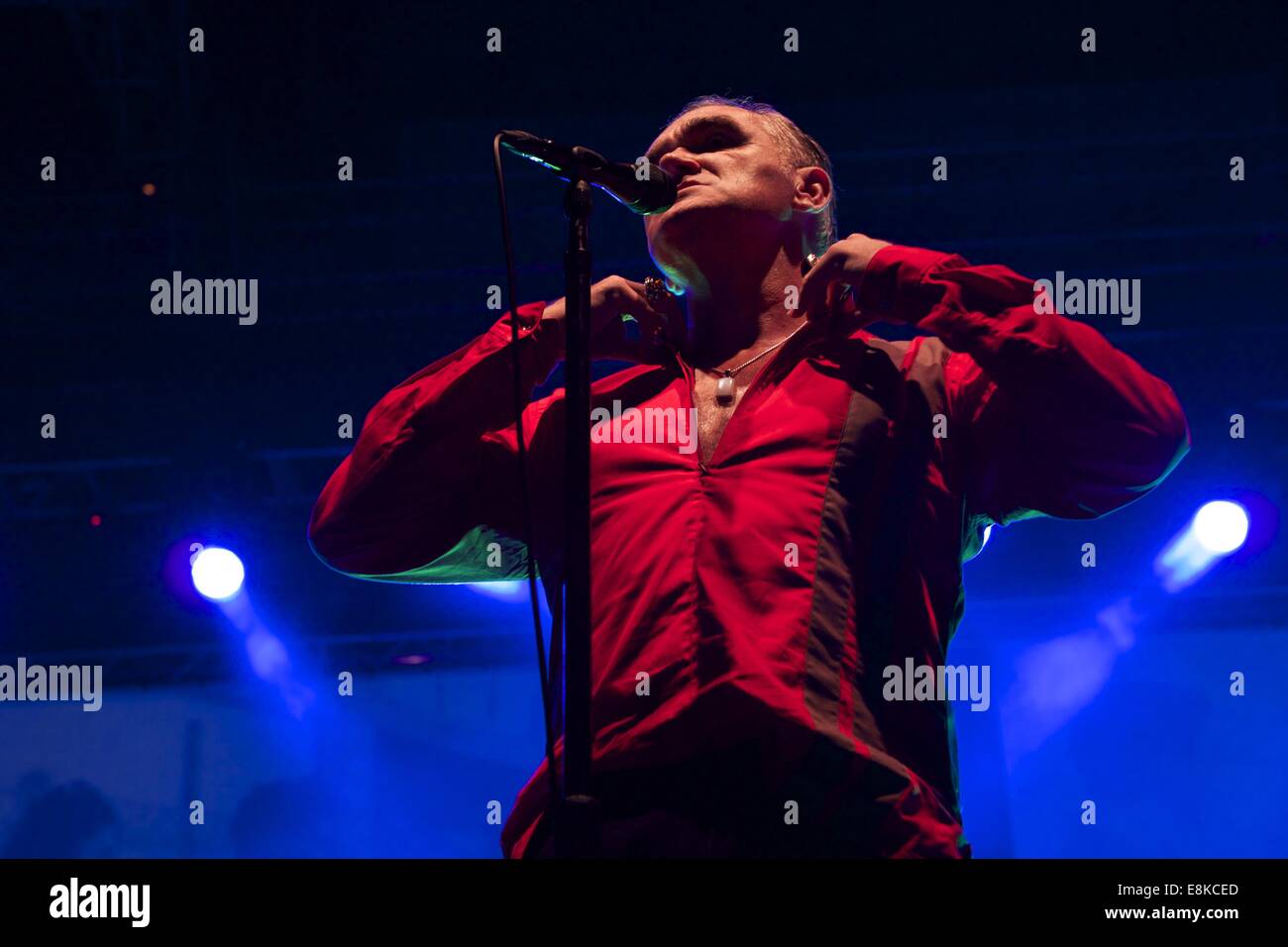 Morrissey performs on stage hi-res stock photography and images - Alamy
