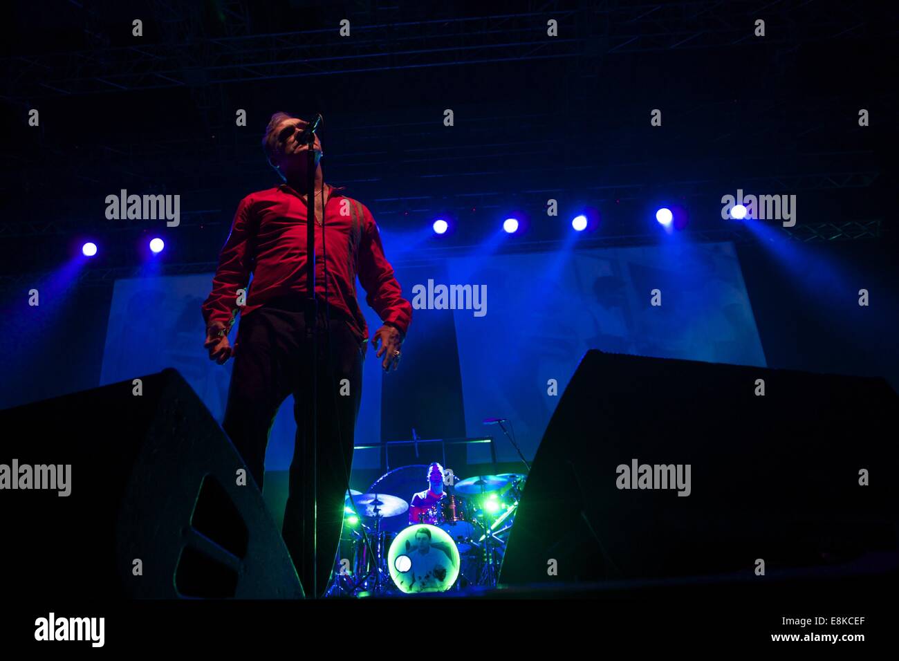 Morrissey performs on stage hi-res stock photography and images - Alamy