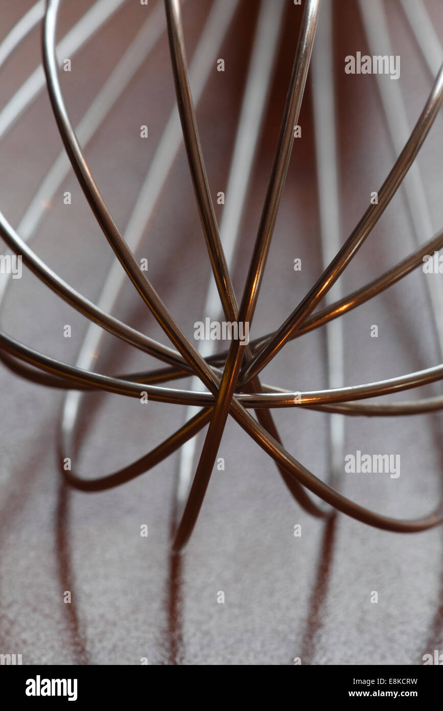 Close up of a metal whisk Stock Photo - Alamy