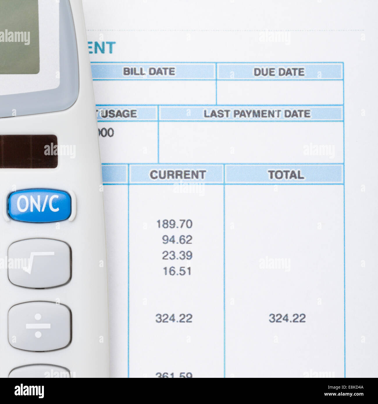 Electricity bill next calculator hi-res stock photography and images ...