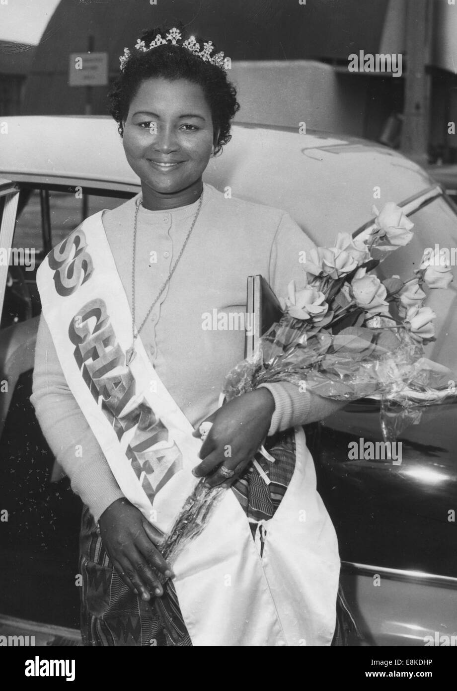 London, UK, UK. 4th Apr, 1957. First ever Miss Ghana, MONICA AMEKOFIA ...