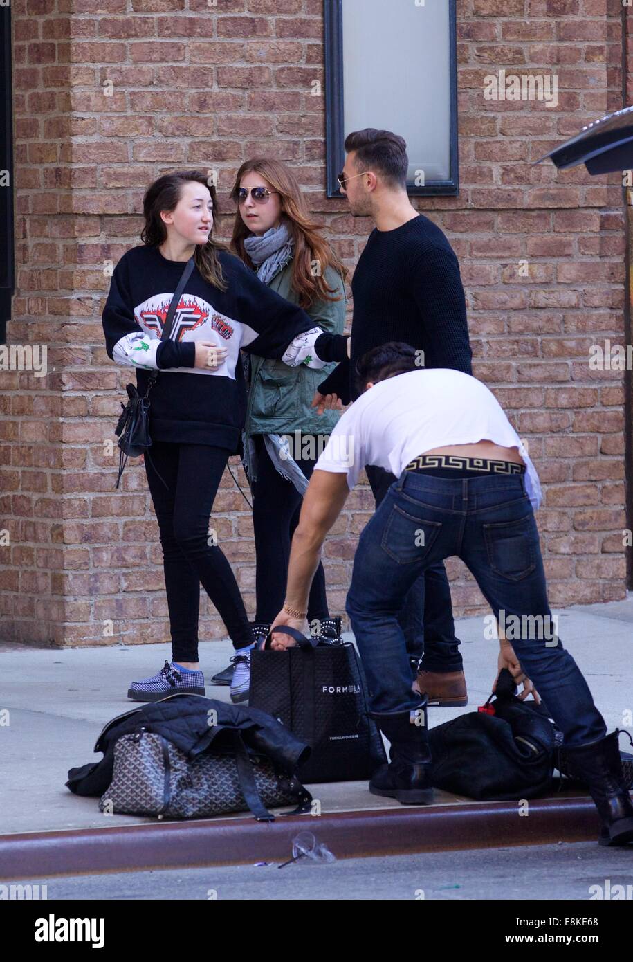 Noah Cyrus seen in Tribeca walking in rockabilly 1950's Blue suede ...