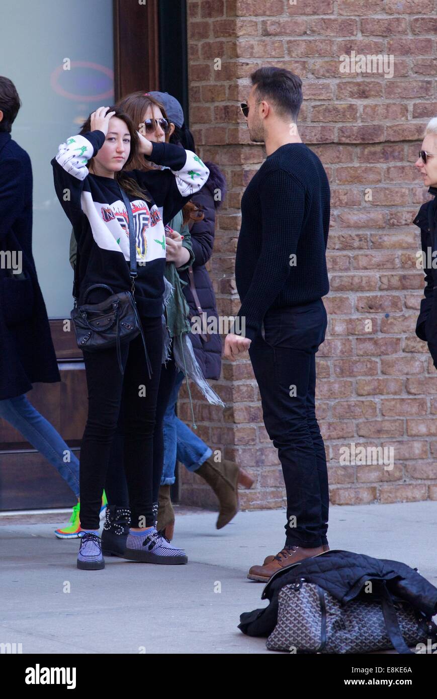 Noah Cyrus seen in Tribeca walking in rockabilly 1950's Blue suede ...