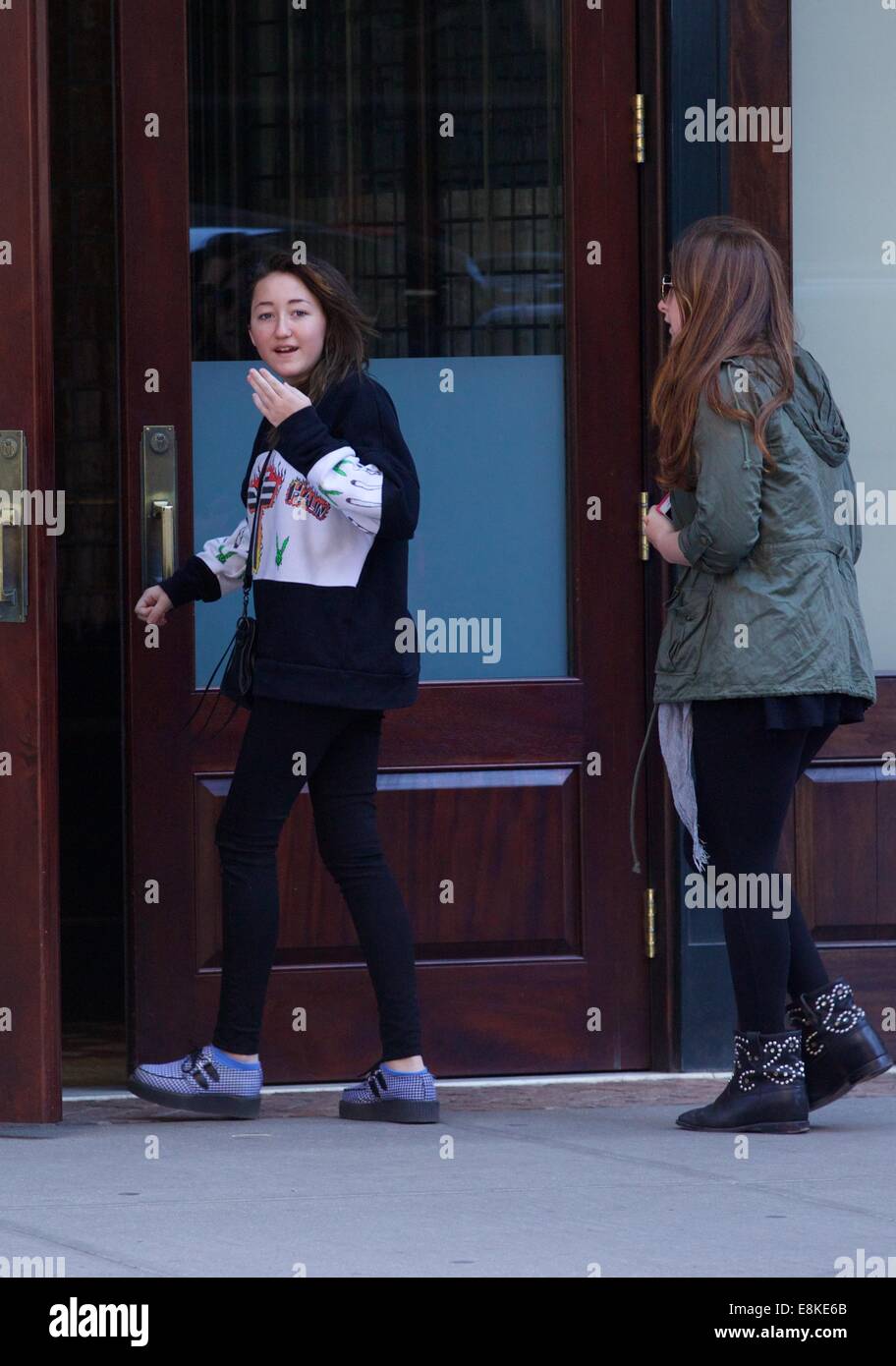 Noah Cyrus seen in Tribeca walking in rockabilly 1950's Blue suede ...