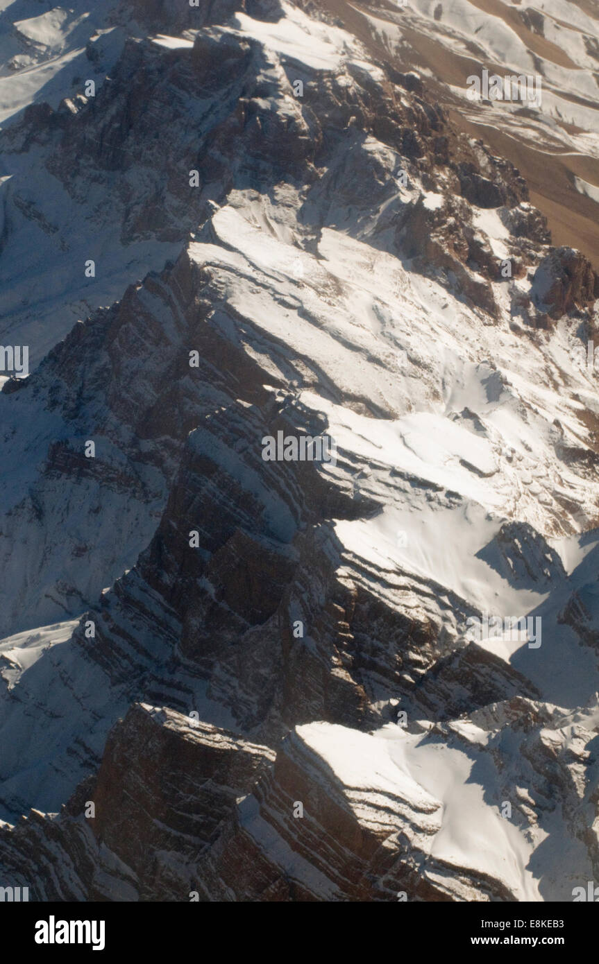 Aerial snow clad mountains in Turkmenistan Stock Photo - Alamy