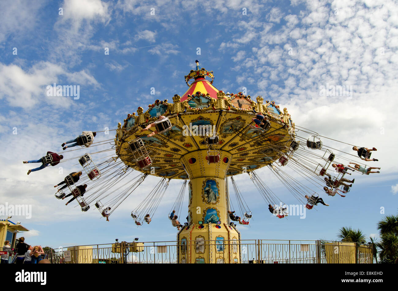 Carousel Funfair ride at Bournemouth Promenade, Dorset, England, UK ...