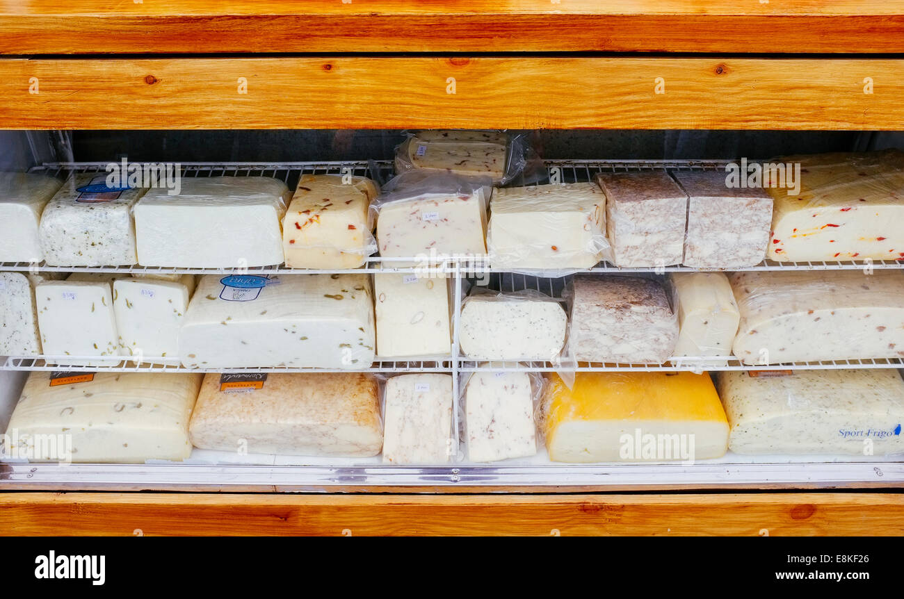 different cheeses types Stock Photo - Alamy