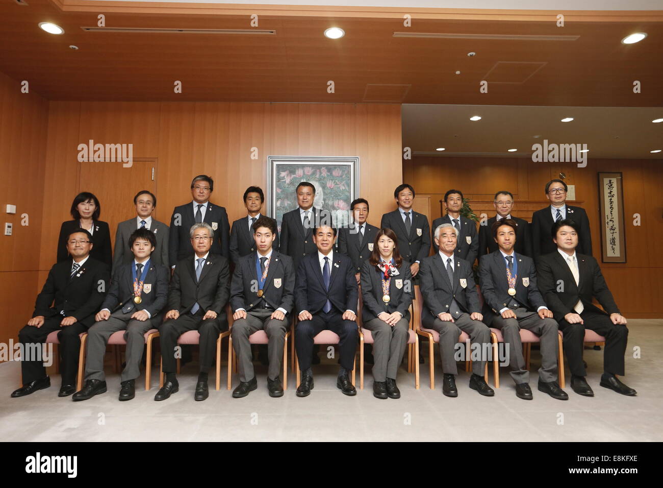 Tokyo, Japan. 9th Oct, 2014. Photo Session : Japan Delegation of 2014 ...