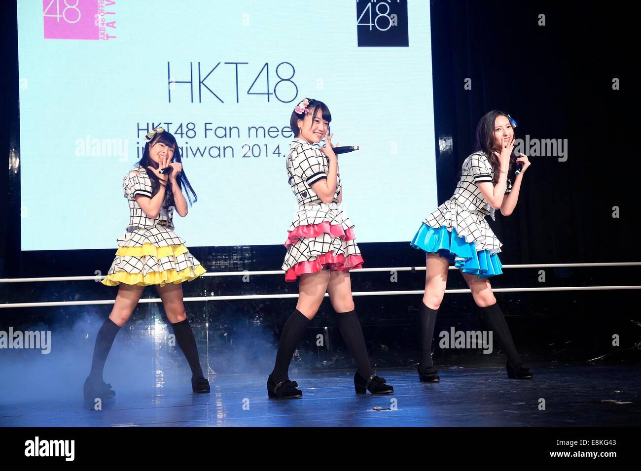 Three members of Japanese idol group HKT48 come to Taipei for fans ...