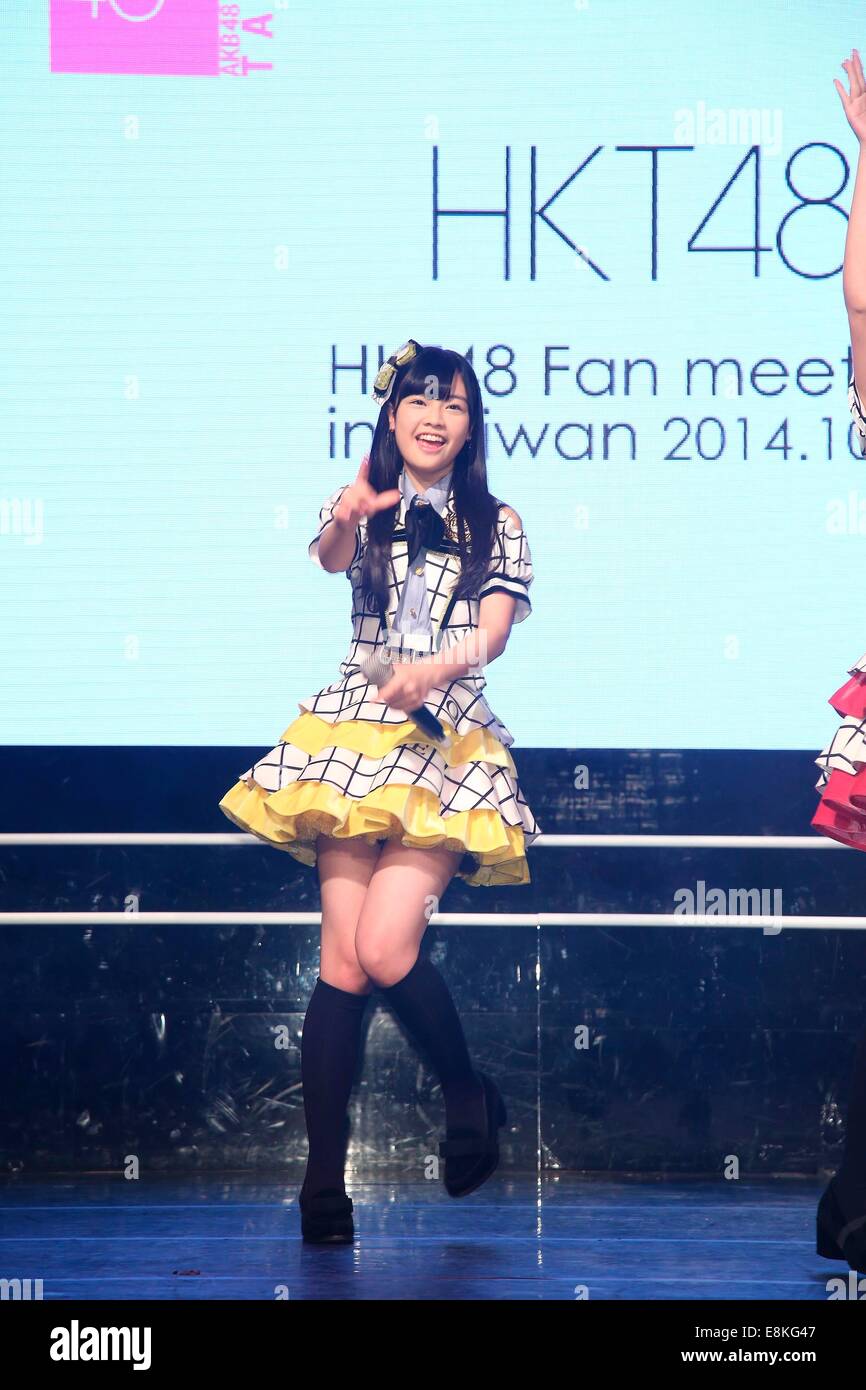 Three members of Japanese idol group HKT48 come to Taipei for fans ...