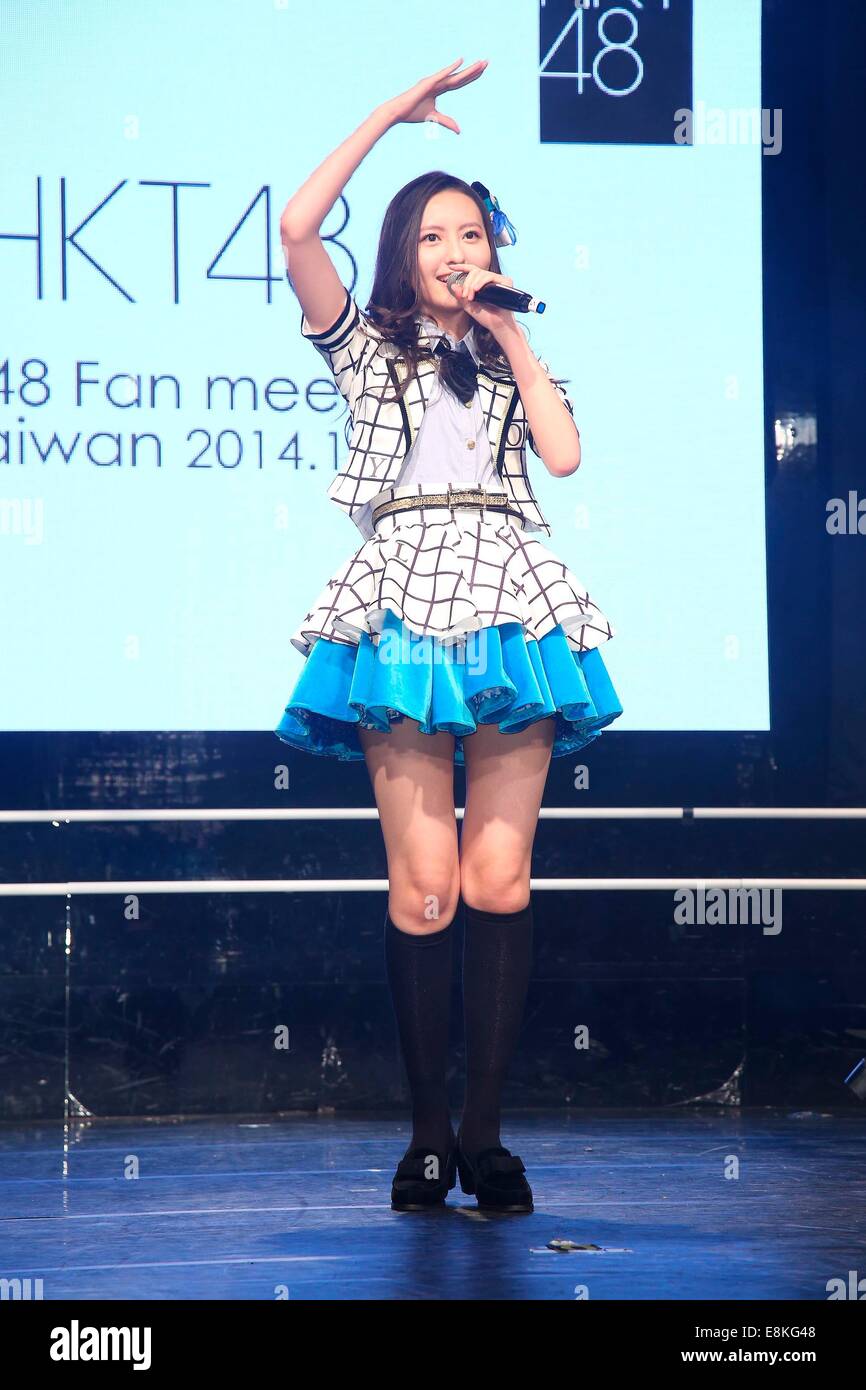 Three members of Japanese idol group HKT48 come to Taipei for fans ...