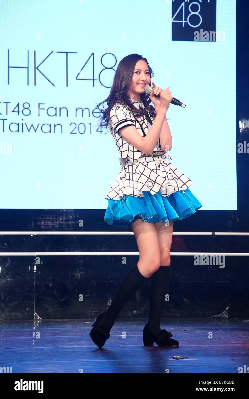 Three members of Japanese idol group HKT48 come to Taipei for fans ...