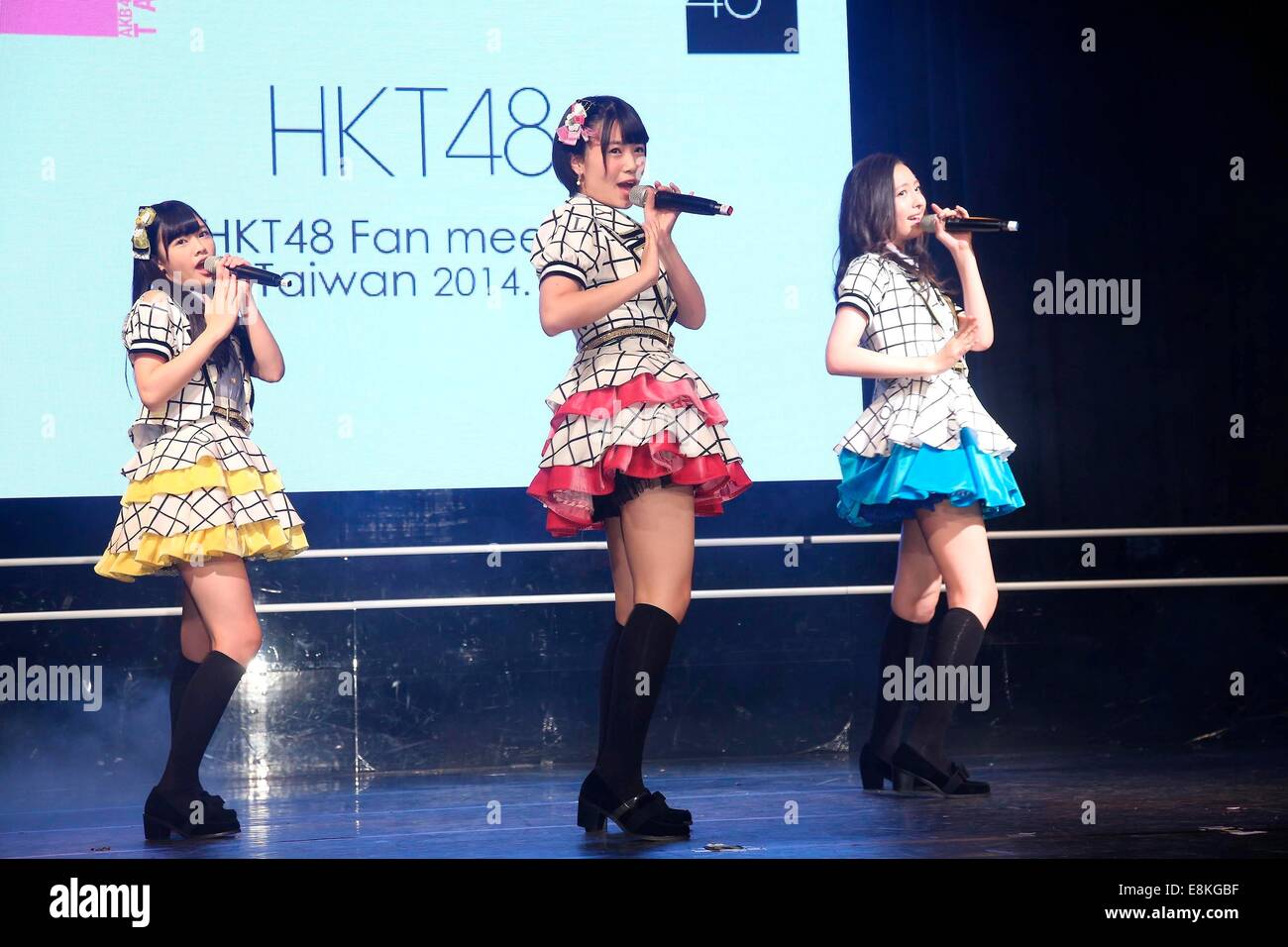 Three members of Japanese idol group HKT48 come to Taipei for fans ...