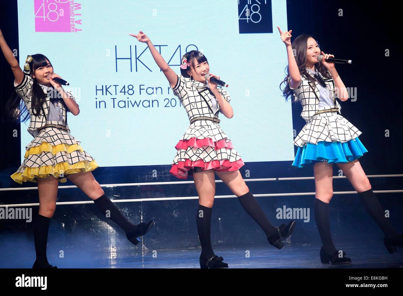 Three members of Japanese idol group HKT48 come to Taipei for fans ...