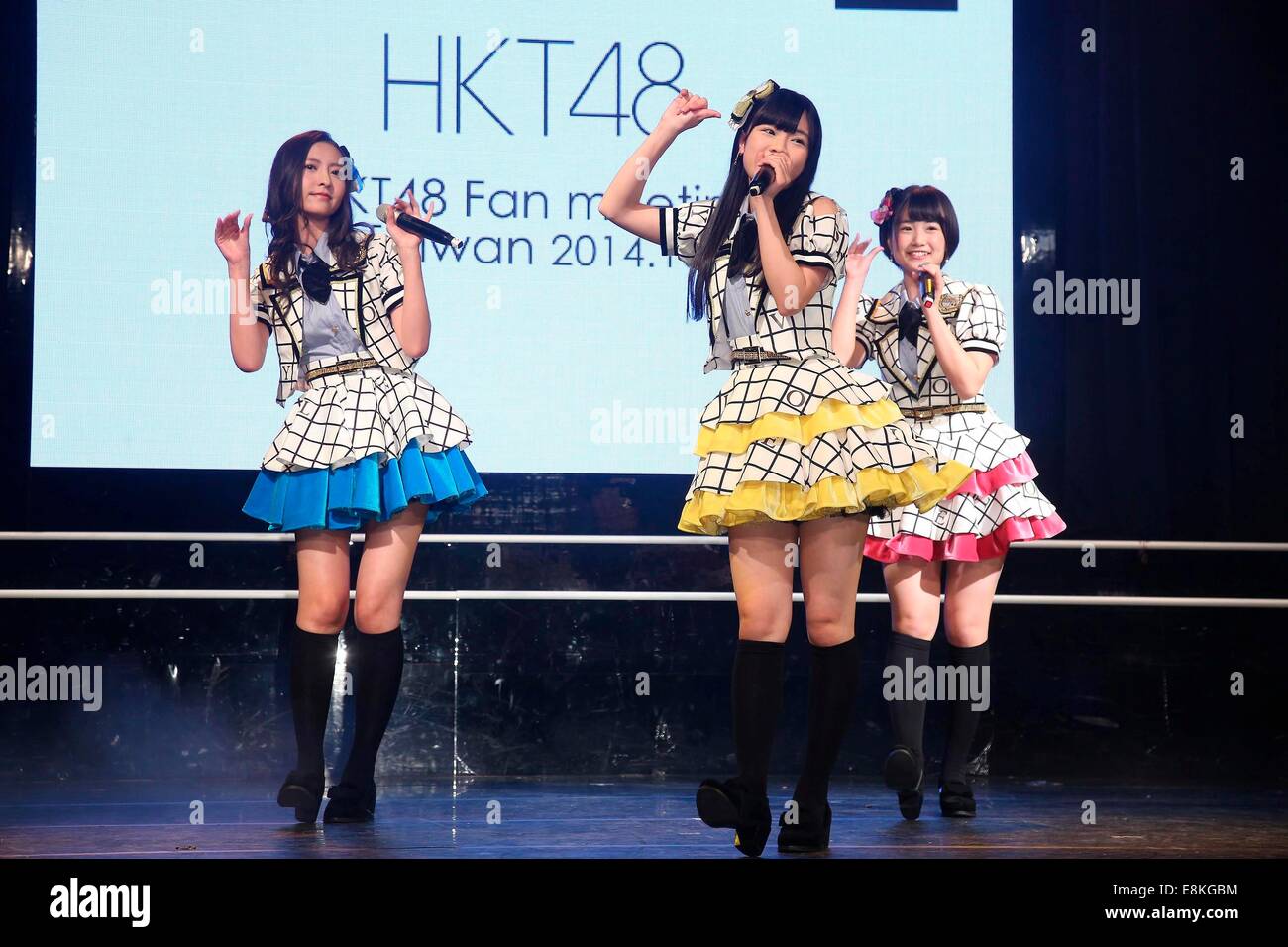 Three members of Japanese idol group HKT48 come to Taipei for fans ...