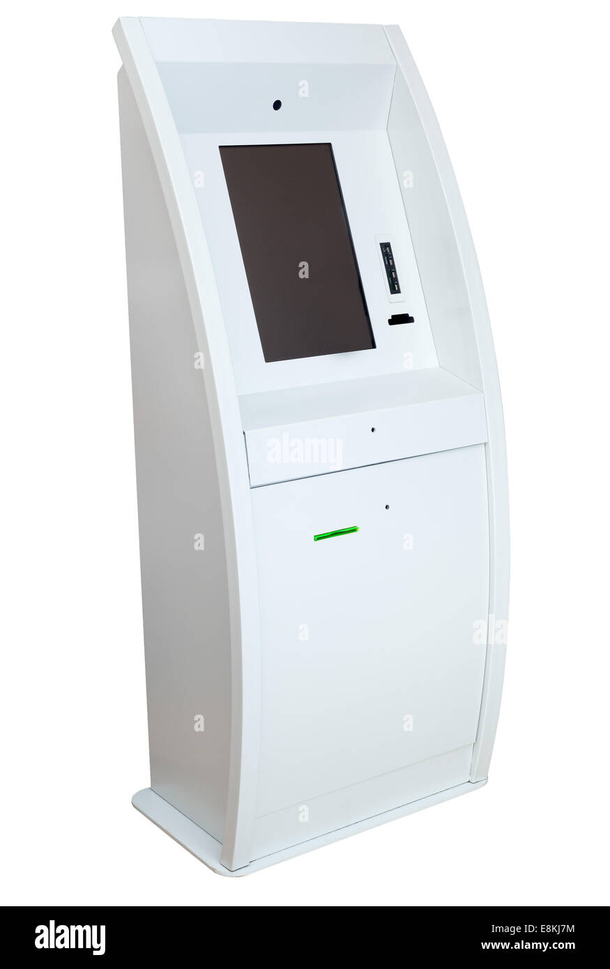 Digital touchscreen terminal isolated on white background Stock Photo ...