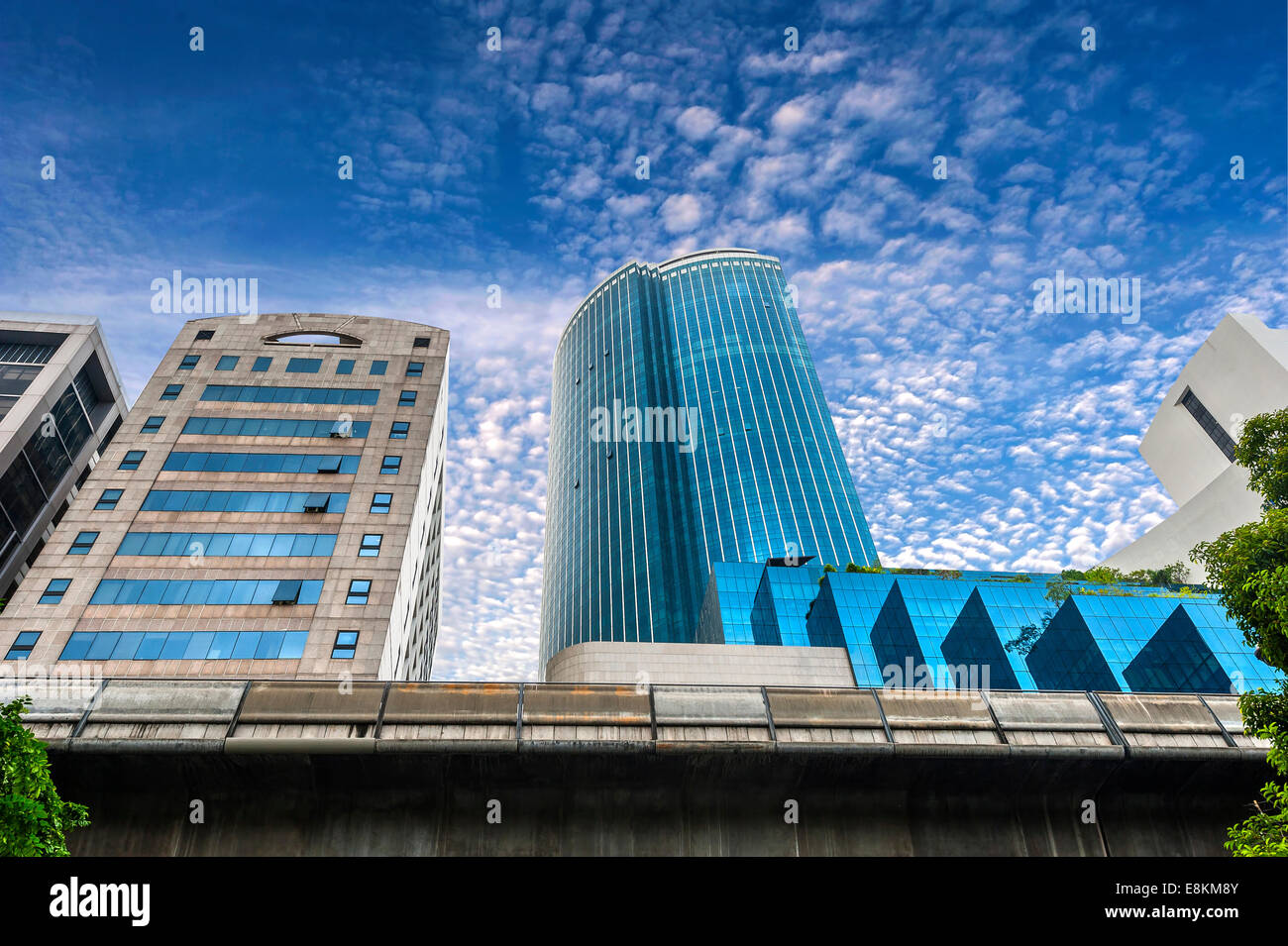 Building in Bangkok background of blue sky Stock Photo - Alamy