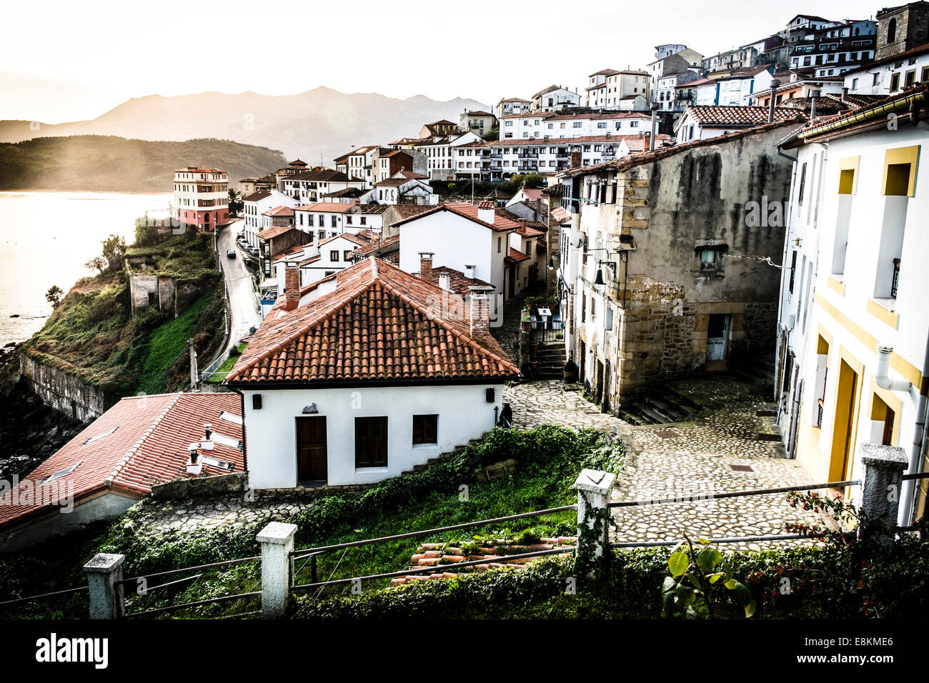 Coastal village, Lastres, Asturias, Spain Stock Photo - Alamy