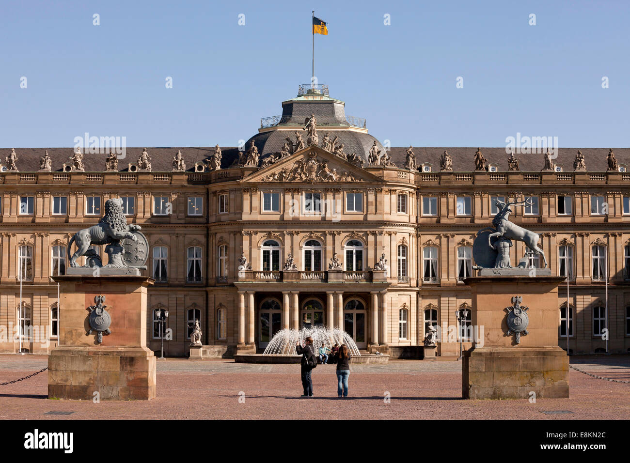 Neues schloss palace and fountain hi-res stock photography and images ...