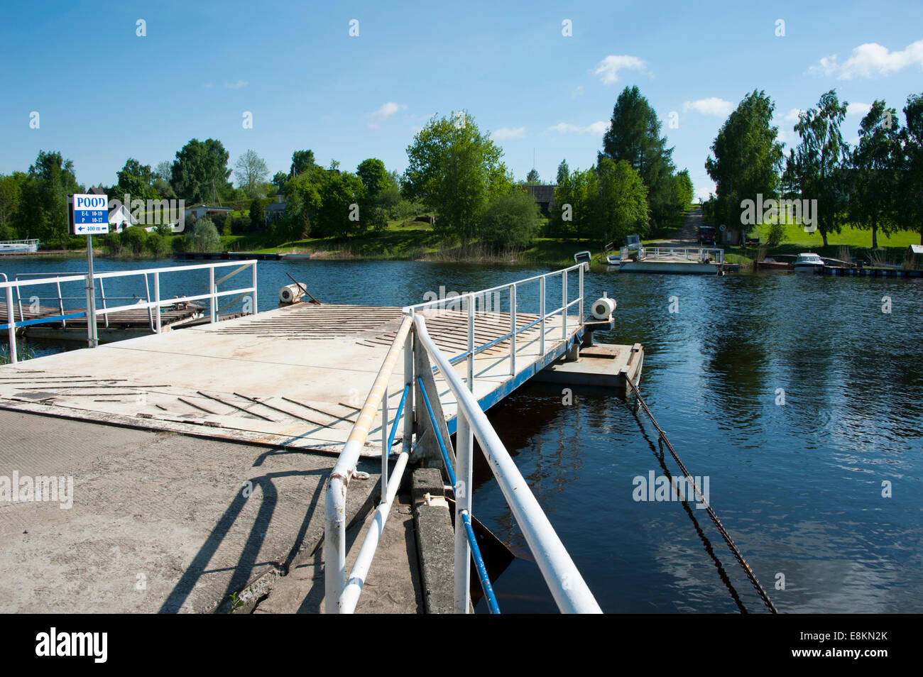 Raft, Emajogi River, Kavastu, Tartu District, Estonia, Baltic States ...