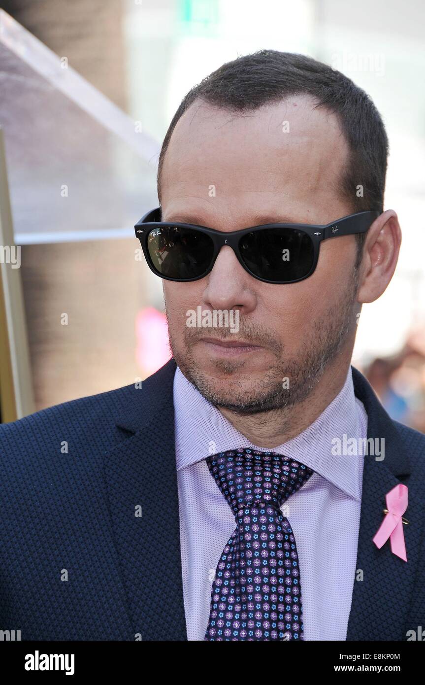 Los Angeles, CA, USA. 9th Oct, 2014. Donny Wahlberg at the induction ...