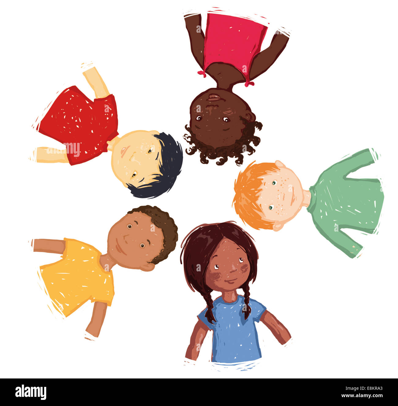 Multicultural children drawing hi-res stock photography and images - Alamy