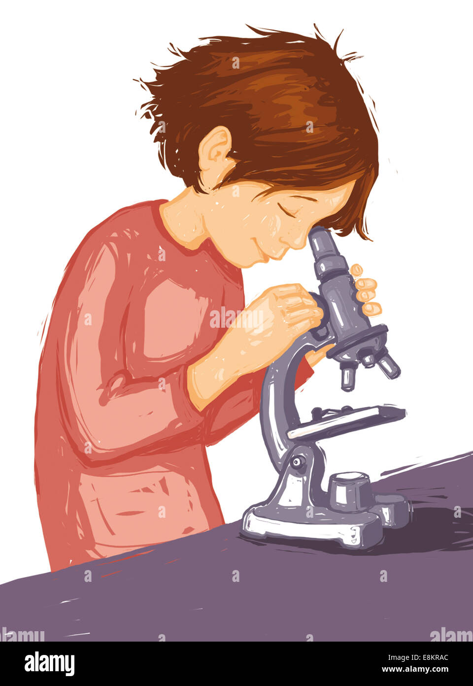 Drawing of a microscope hi-res stock photography and images - Alamy