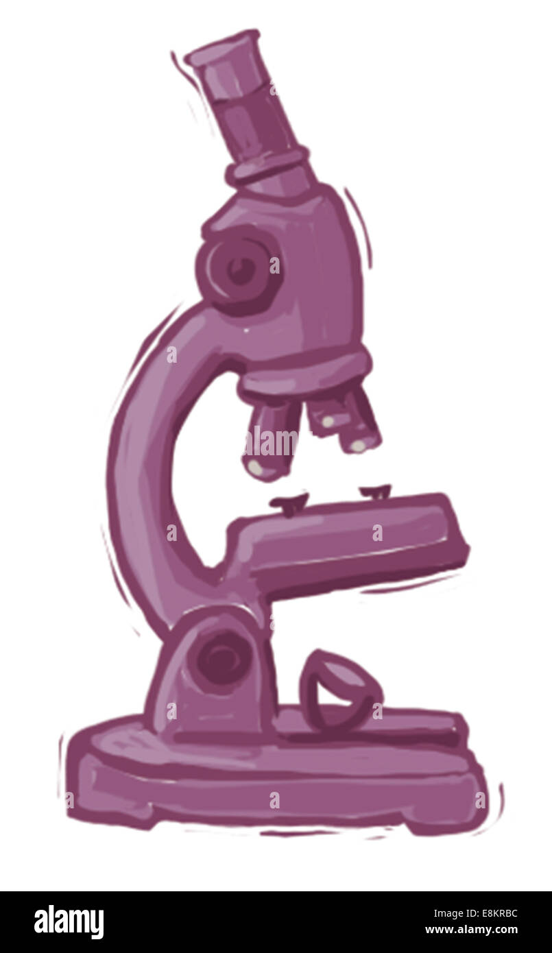 Microscope illustration Cut Out Stock Images & Pictures - Alamy