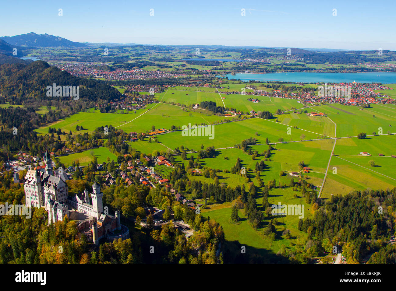 FUSSEN, GERMANY - October 09: Schloss Neuschwanstein, a castle in ...