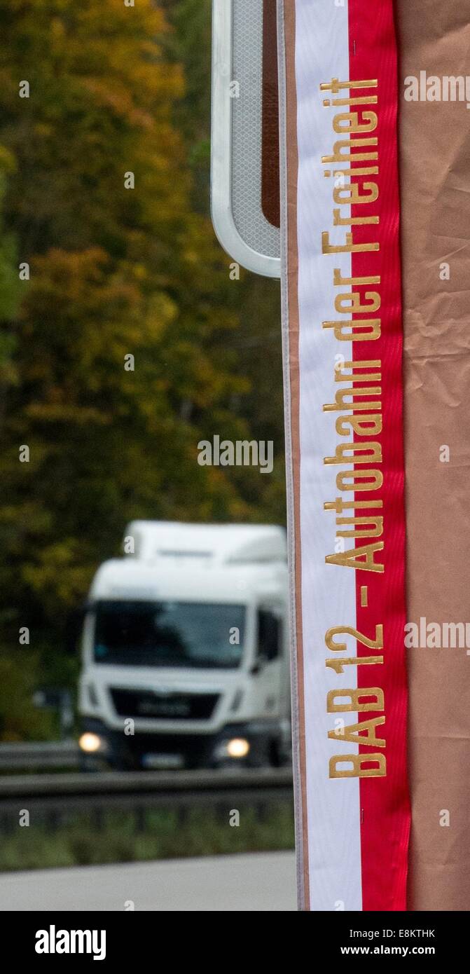 A banner which reads 'BAB 12 - Autobahn of Freedom' covers a ...