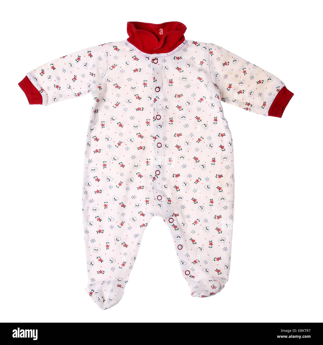 Cotton baby sleeper isolated on white background Stock Photo - Alamy