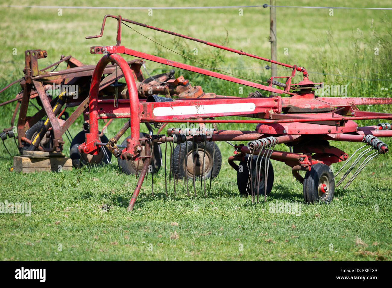 Equipment hay tedder tractor hi-res stock photography and images - Alamy