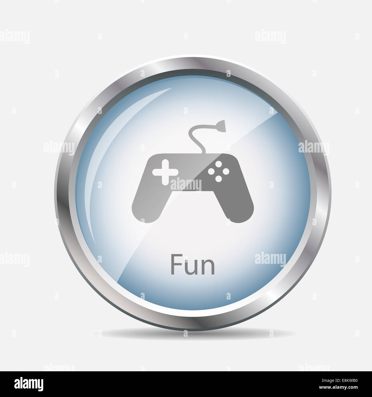 Game and Fun Glossy Icon Vector Illustration Stock Photo - Alamy