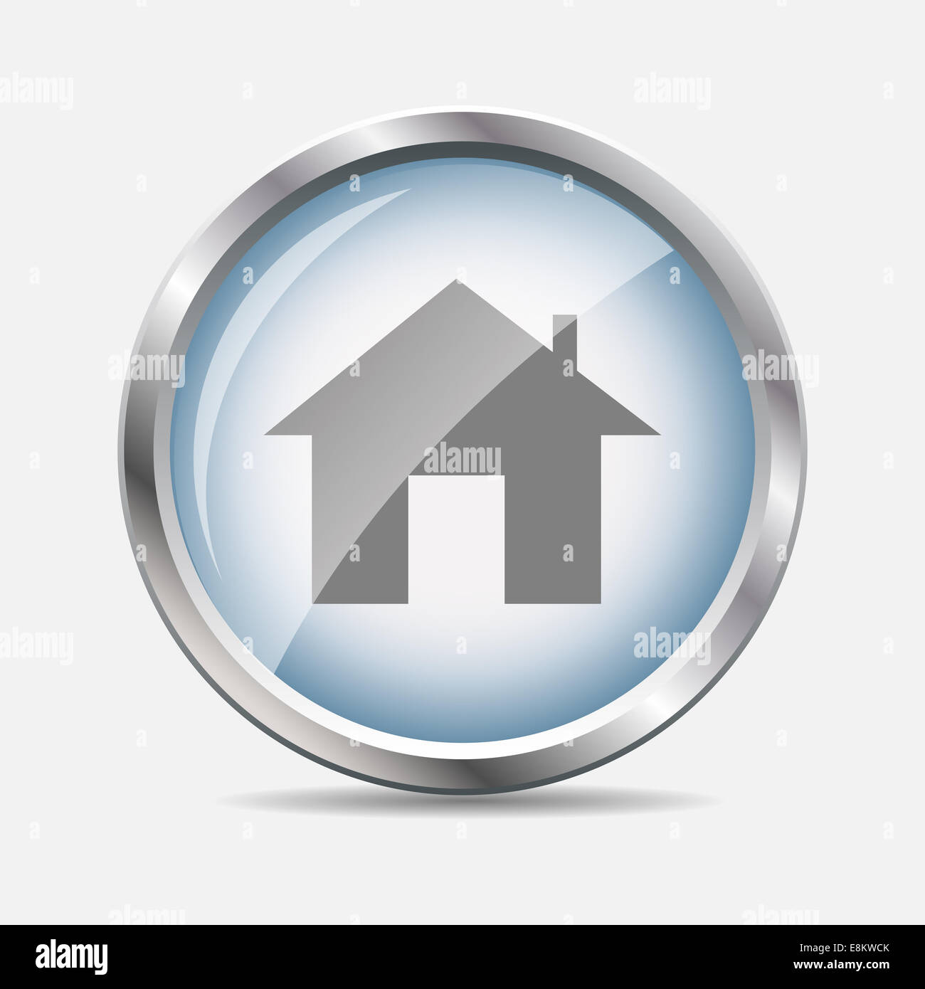 Home Glossy Icon Vector Illustration Stock Photo - Alamy