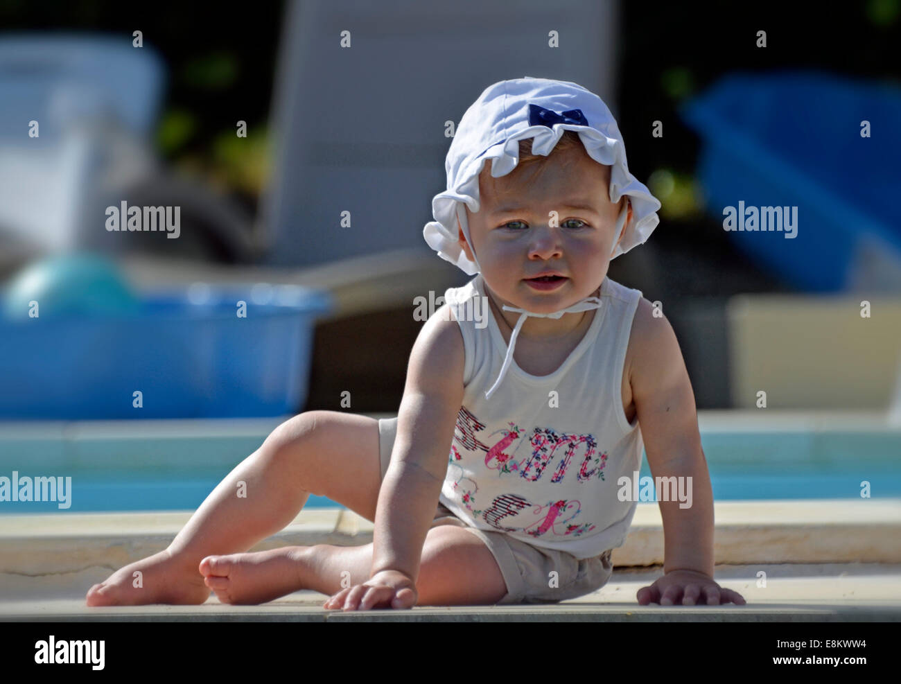 toddler beside swimming pool Stock Photo - Alamy