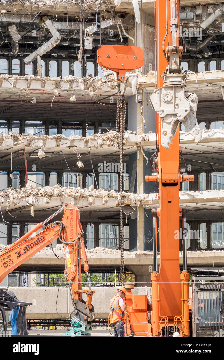 Demolition In Progress Reading Berkshire UK Stock Photo - Alamy