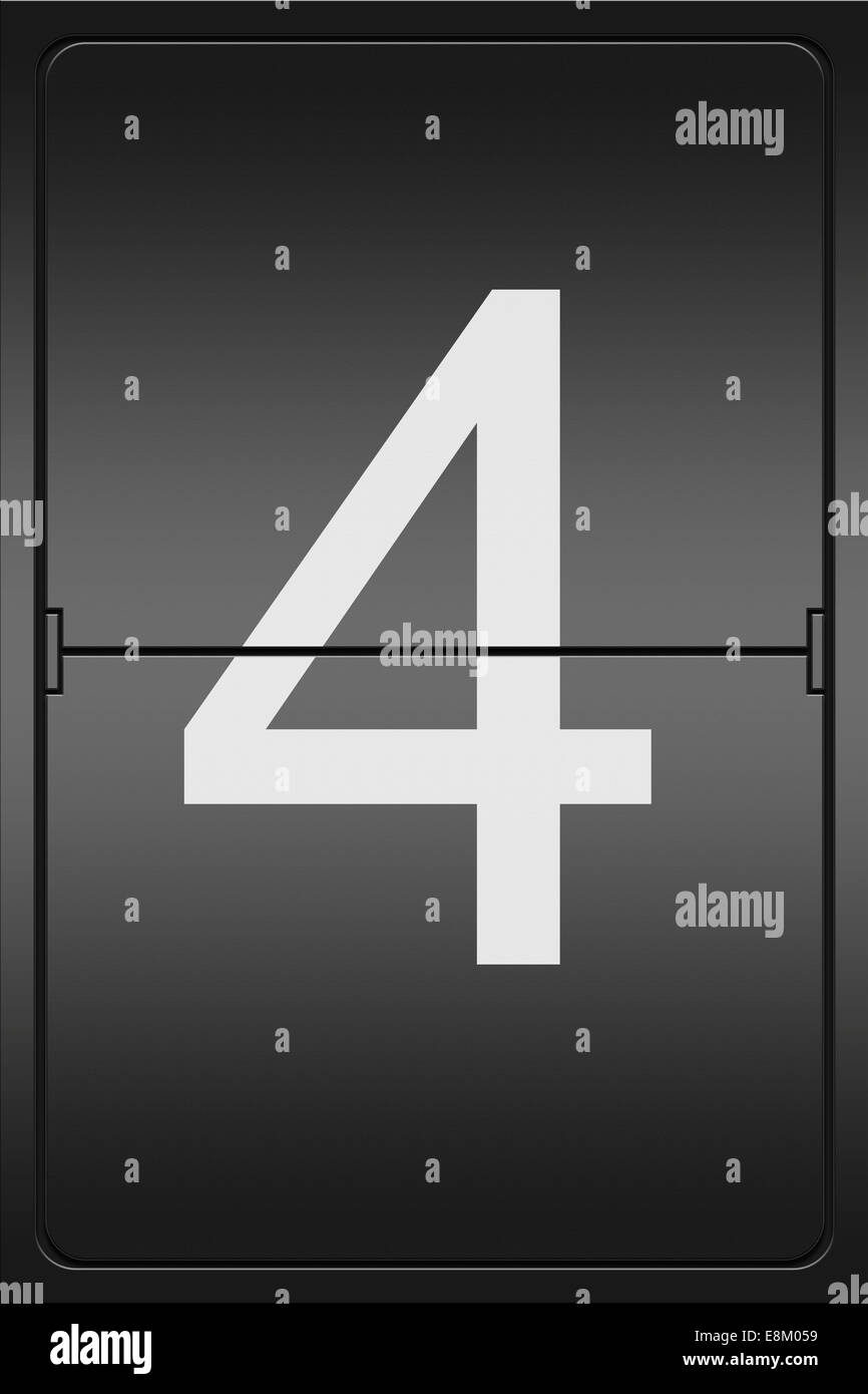Illustration of a mechanical leter indicator showing the Number 4 Stock ...