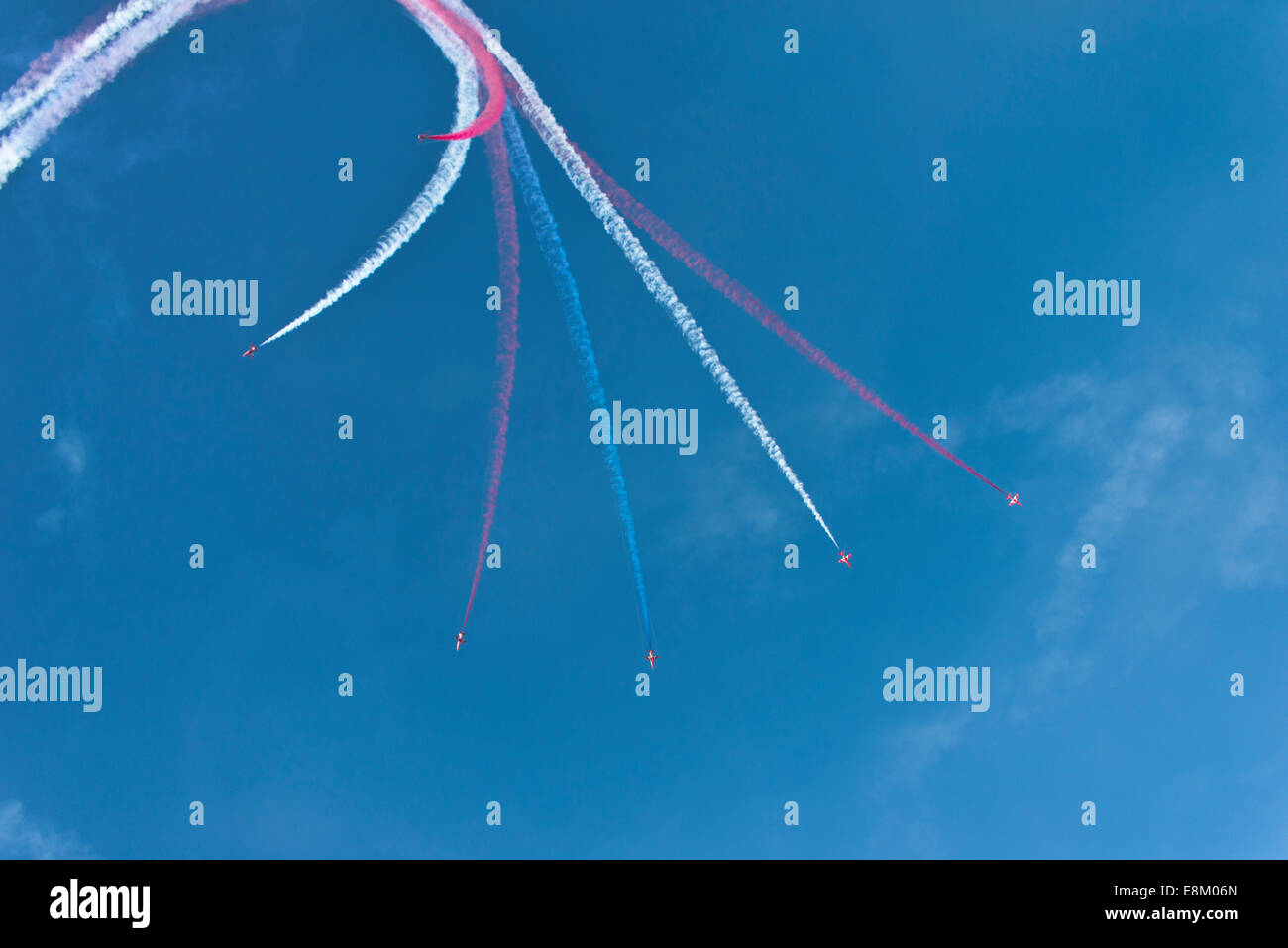 Rhyl Air and Fun show 2014 And Lifeboat day red arrows Stock Photo - Alamy